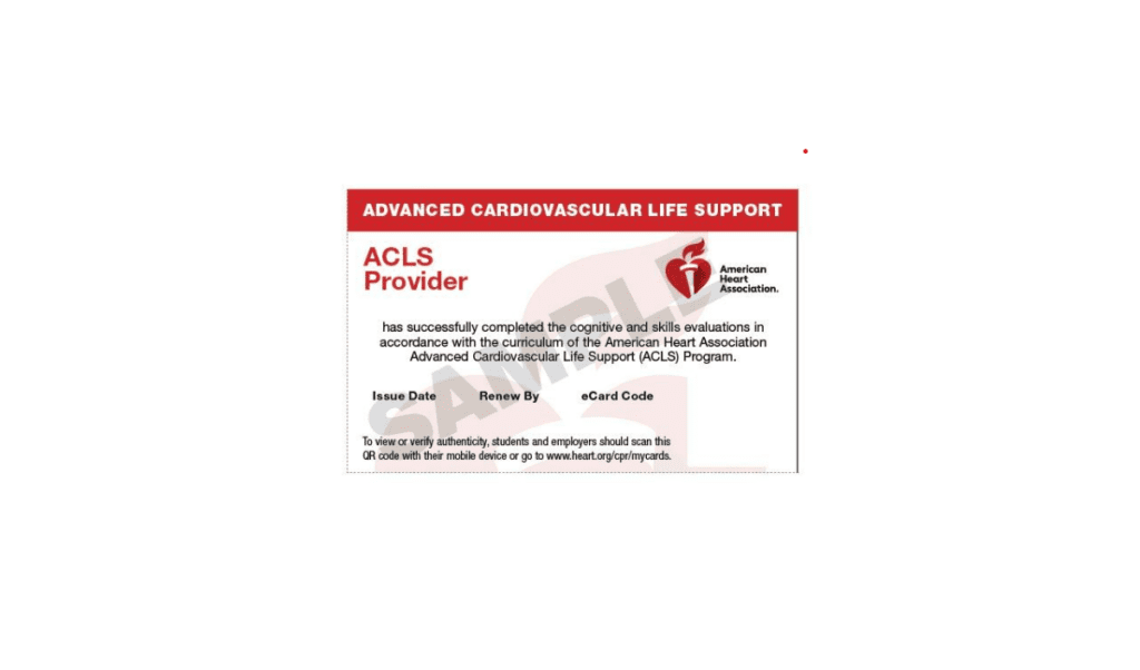 Advanced Cardiac Life Support (ACLS) eCard - Training For Life