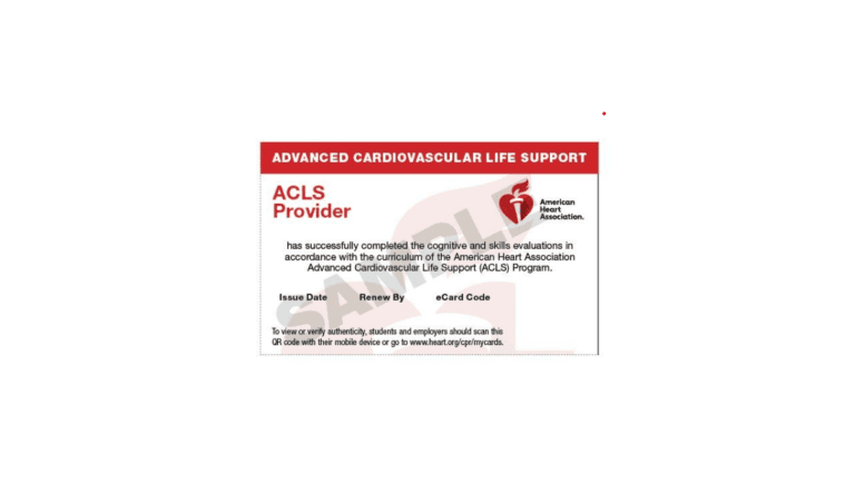 Advanced Cardiac Life Support (ACLS) eCard - Training For Life